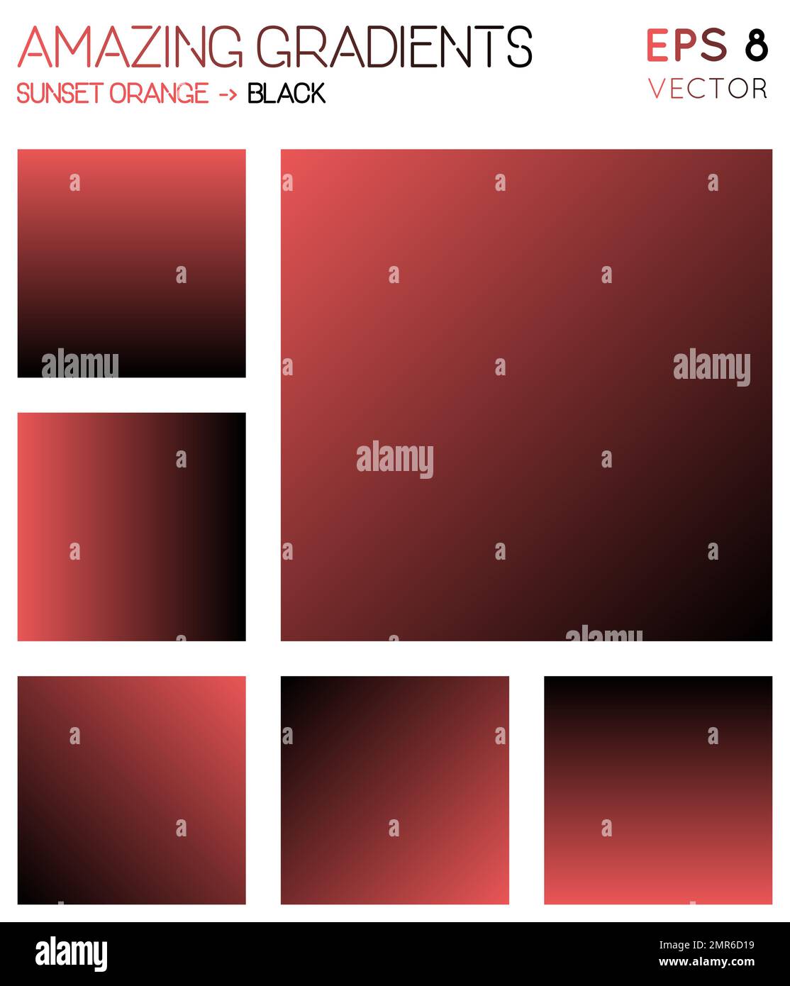 Colorful gradients in sunset orange and black color tones. Admirable ...