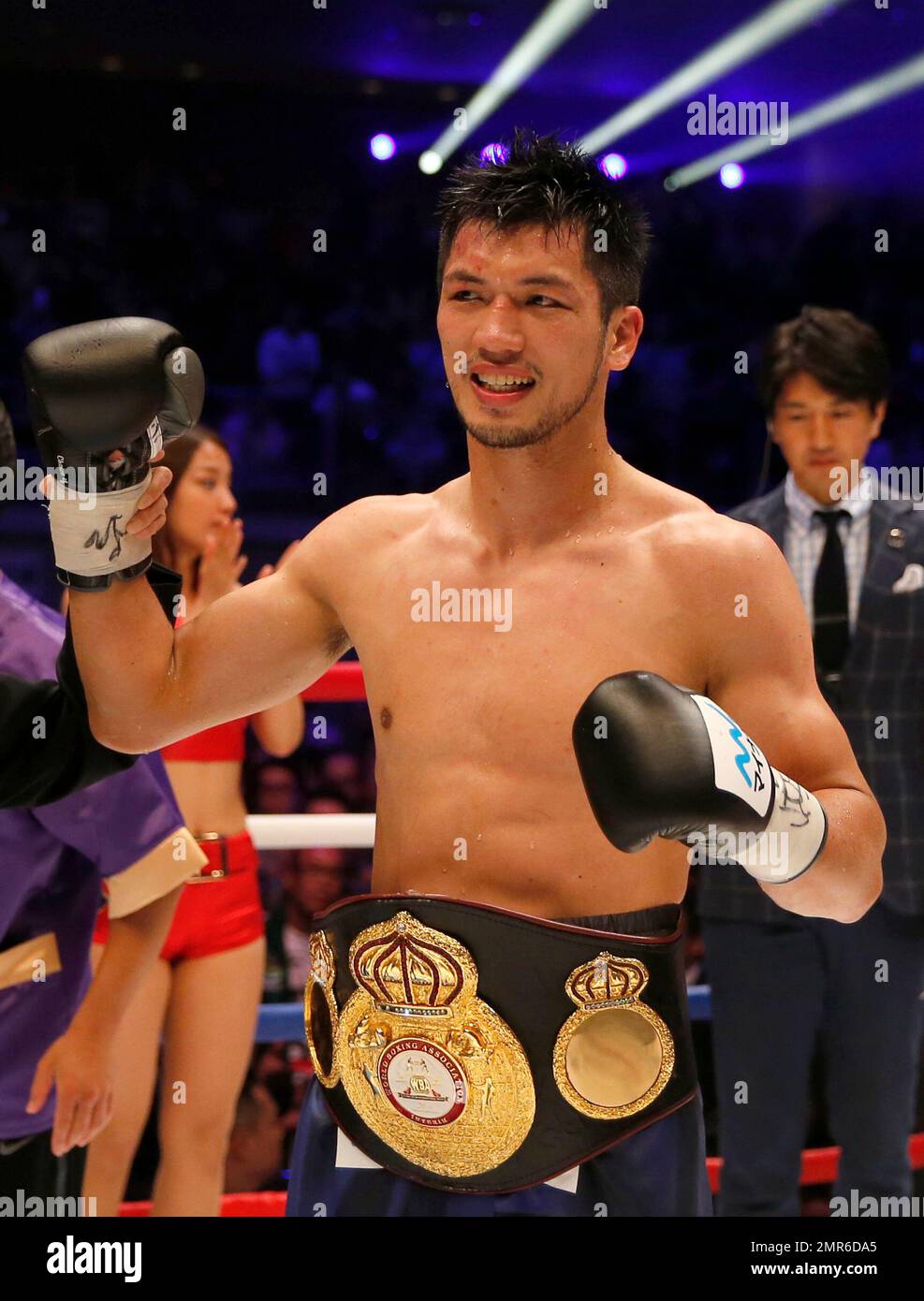 Japan's Ryota Murata celebrates after becoming the WBA world ...