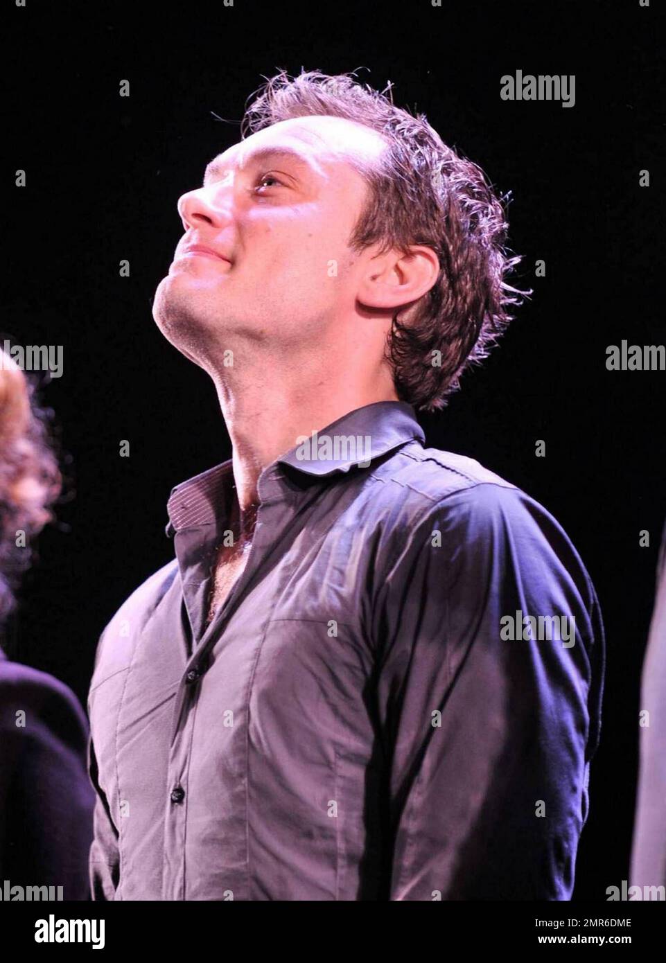 Actor Jude Law performs on the opening night of Hamlet on Broadway and ...