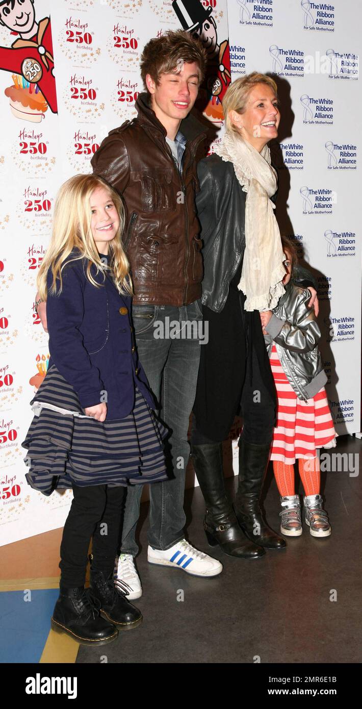 Ulrika Jonsson and her children Cameron, Bo and Martha attend the 250th ...