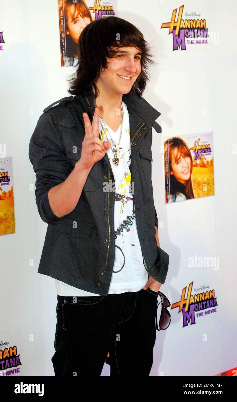 Mitchel Musso attends the premiere of "Hannah Montana: The Movie" at ...
