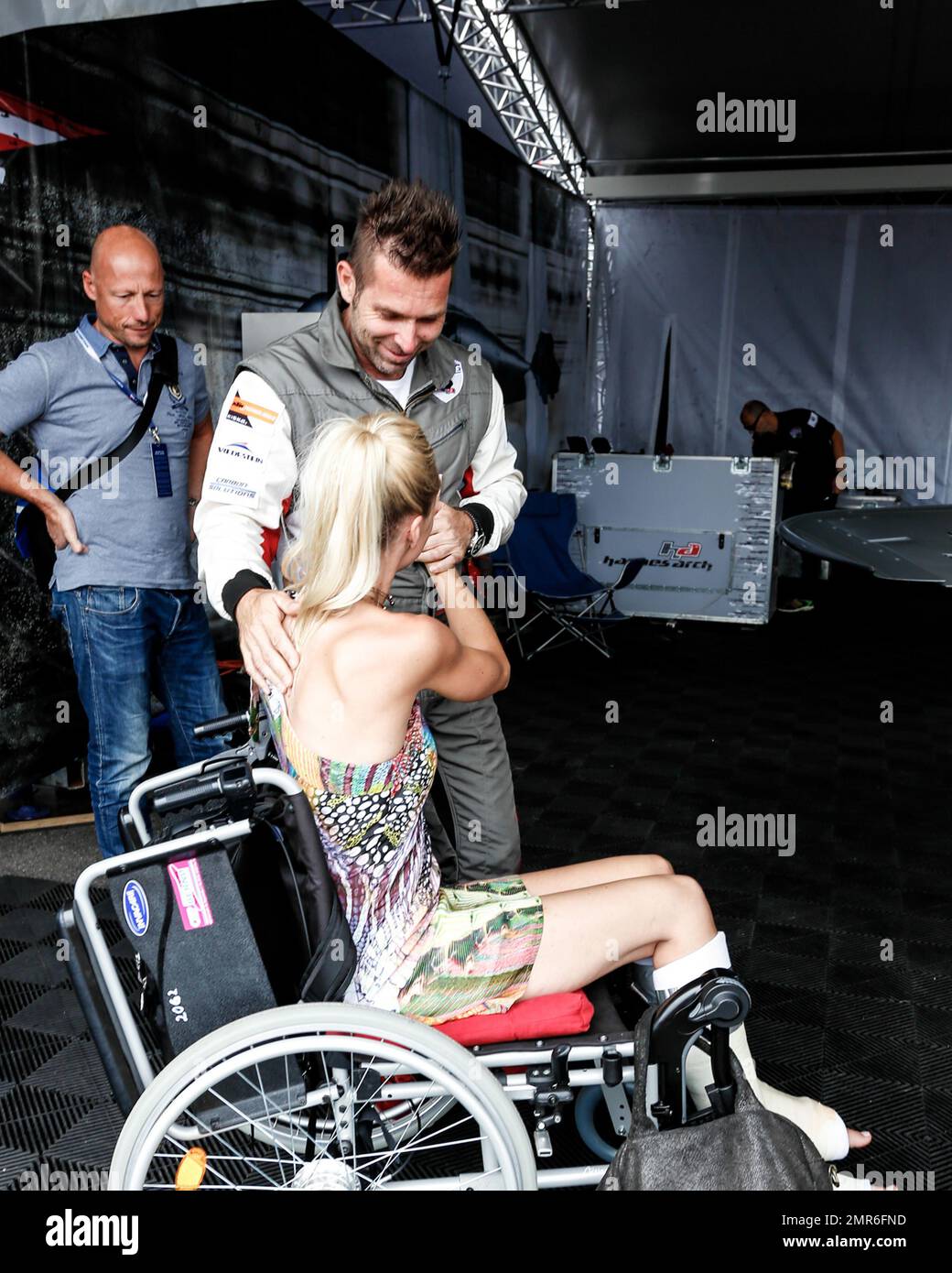 EXCLUSIVE!! - Austrian pilot Hannes Arch gets a good luck kiss from his ...