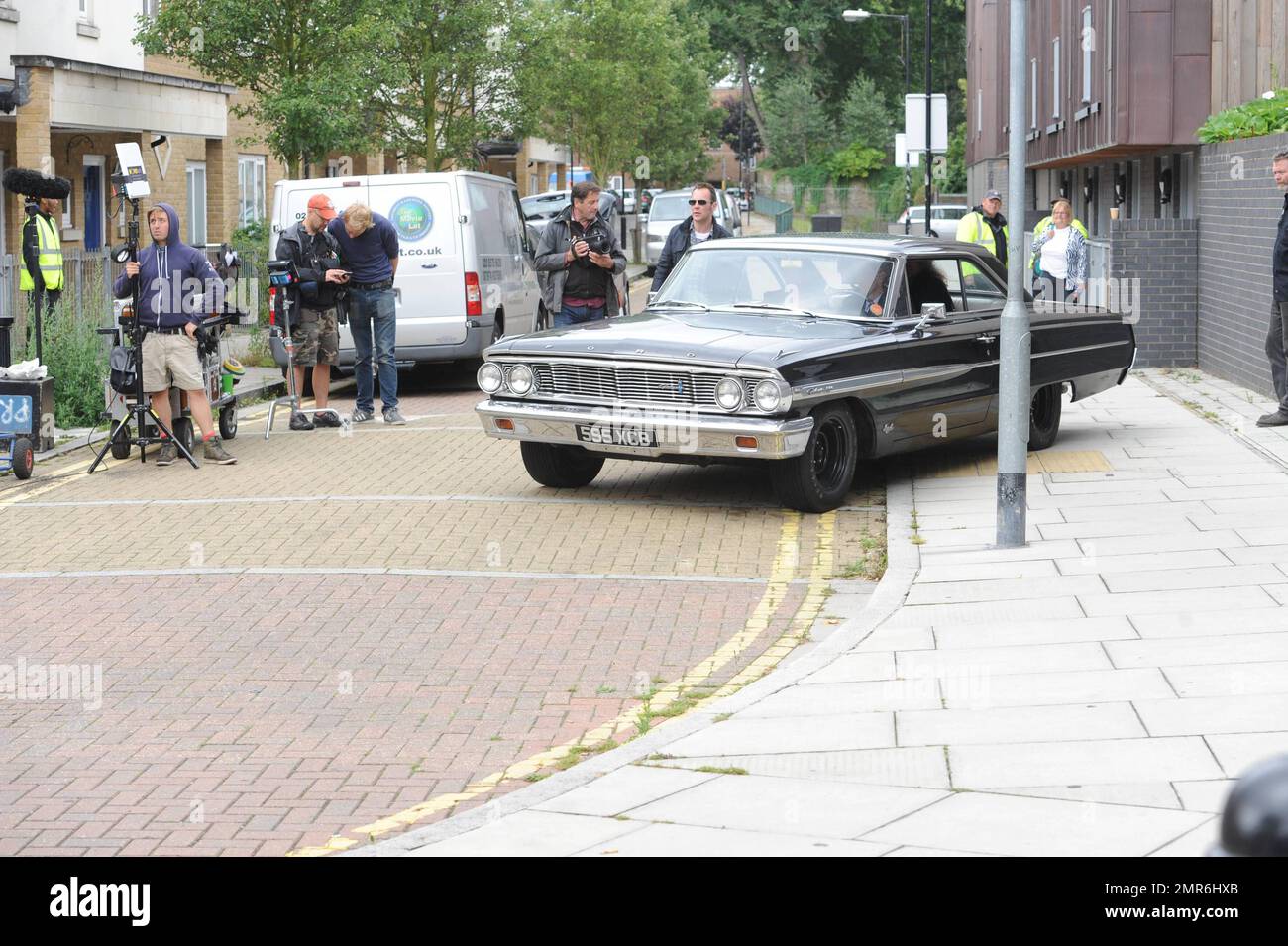 Tom Hardy and Emily Browning are seen filming scenes for the new Krays ...