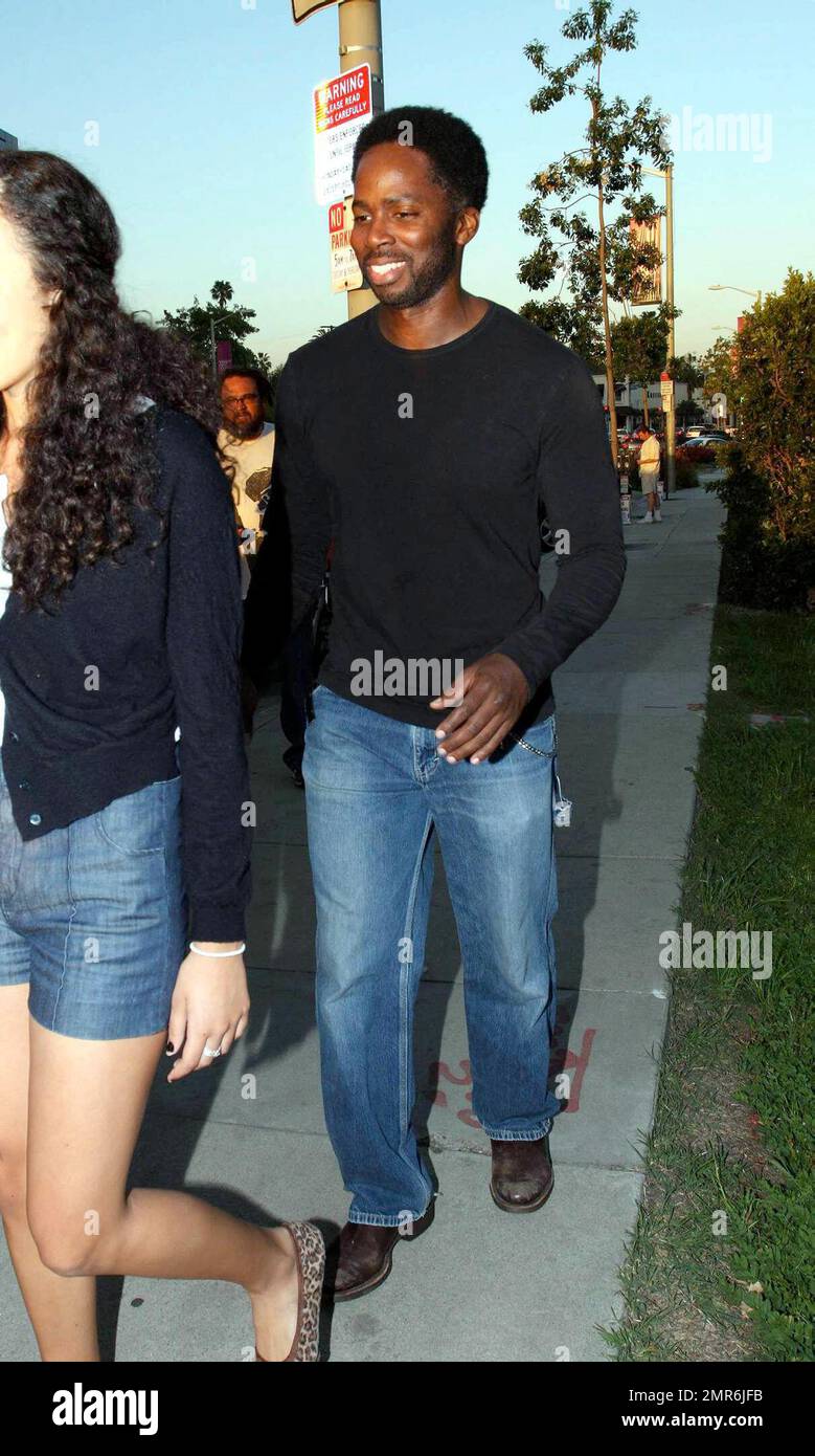 Harold Perrineau arrives at the Hamilton-Selway gallery for the opening ...