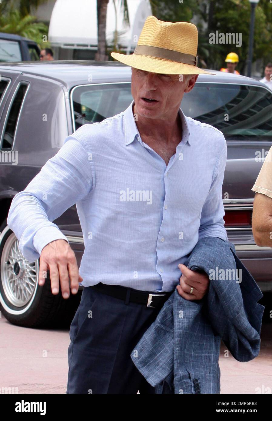 Ed Harris and Tony Plana film scenes on the location set for their new ...