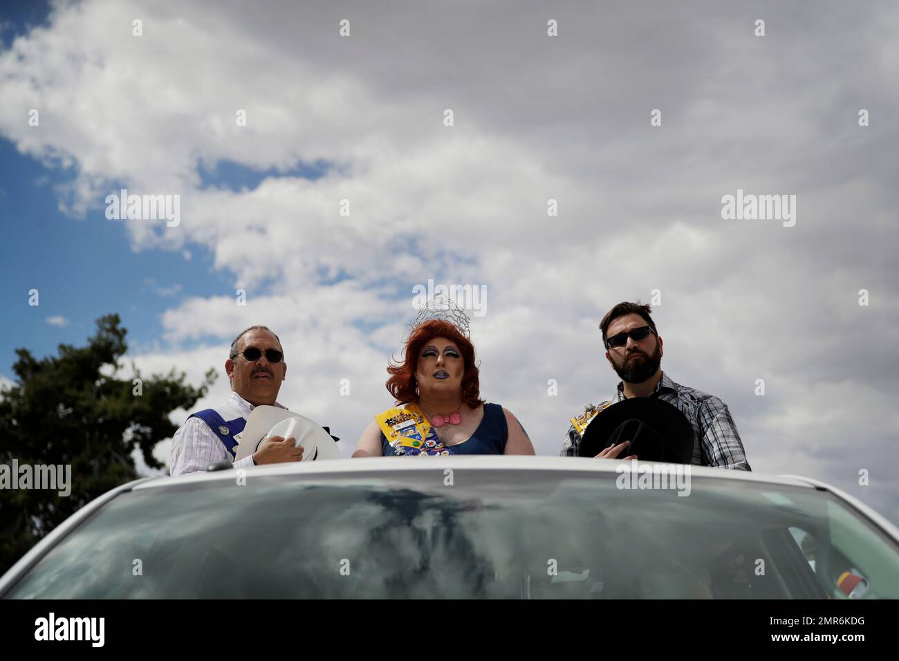 In this Sept. 23, 2017, photo, Jason Dyer, from left, First runner up ...