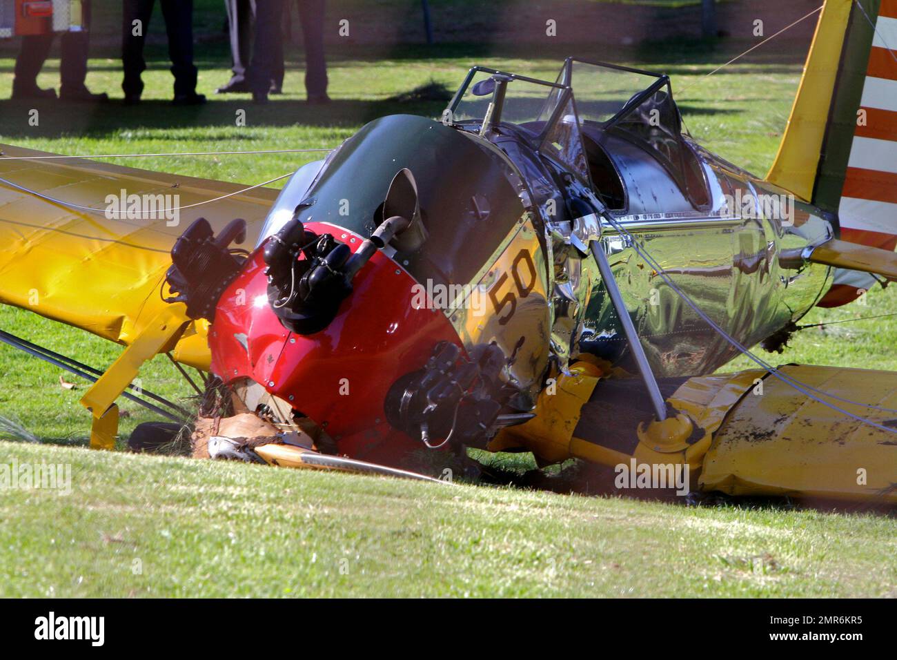 Harrison Ford's plane crash site at Penmar Golf Course. Los Angeles, CA ...