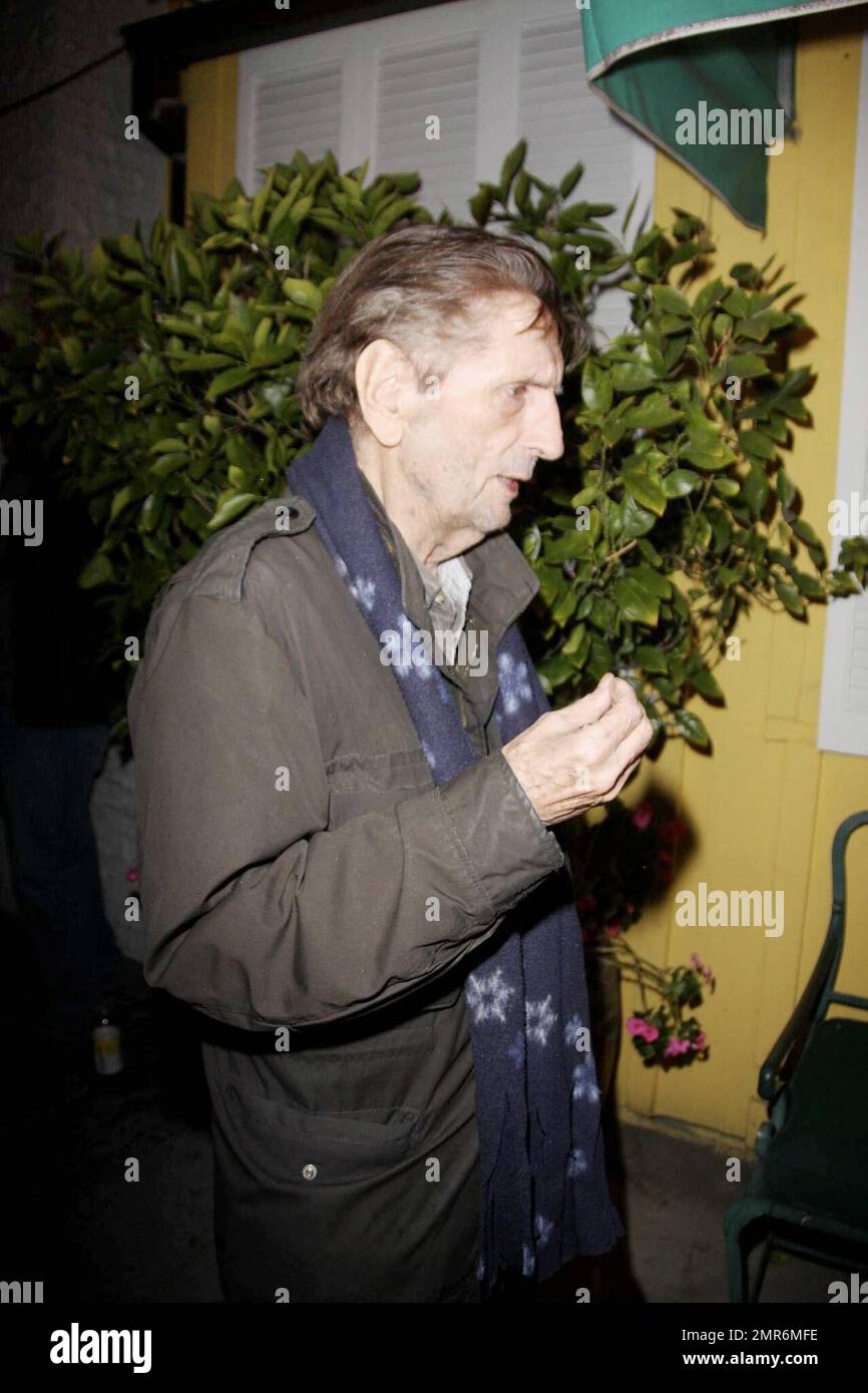 "Big Love" star Harry Dean Stanton arrives at the restaurant Dan Tana's ...