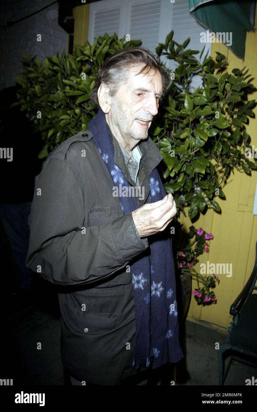 "Big Love" star Harry Dean Stanton arrives at the restaurant Dan Tana's ...