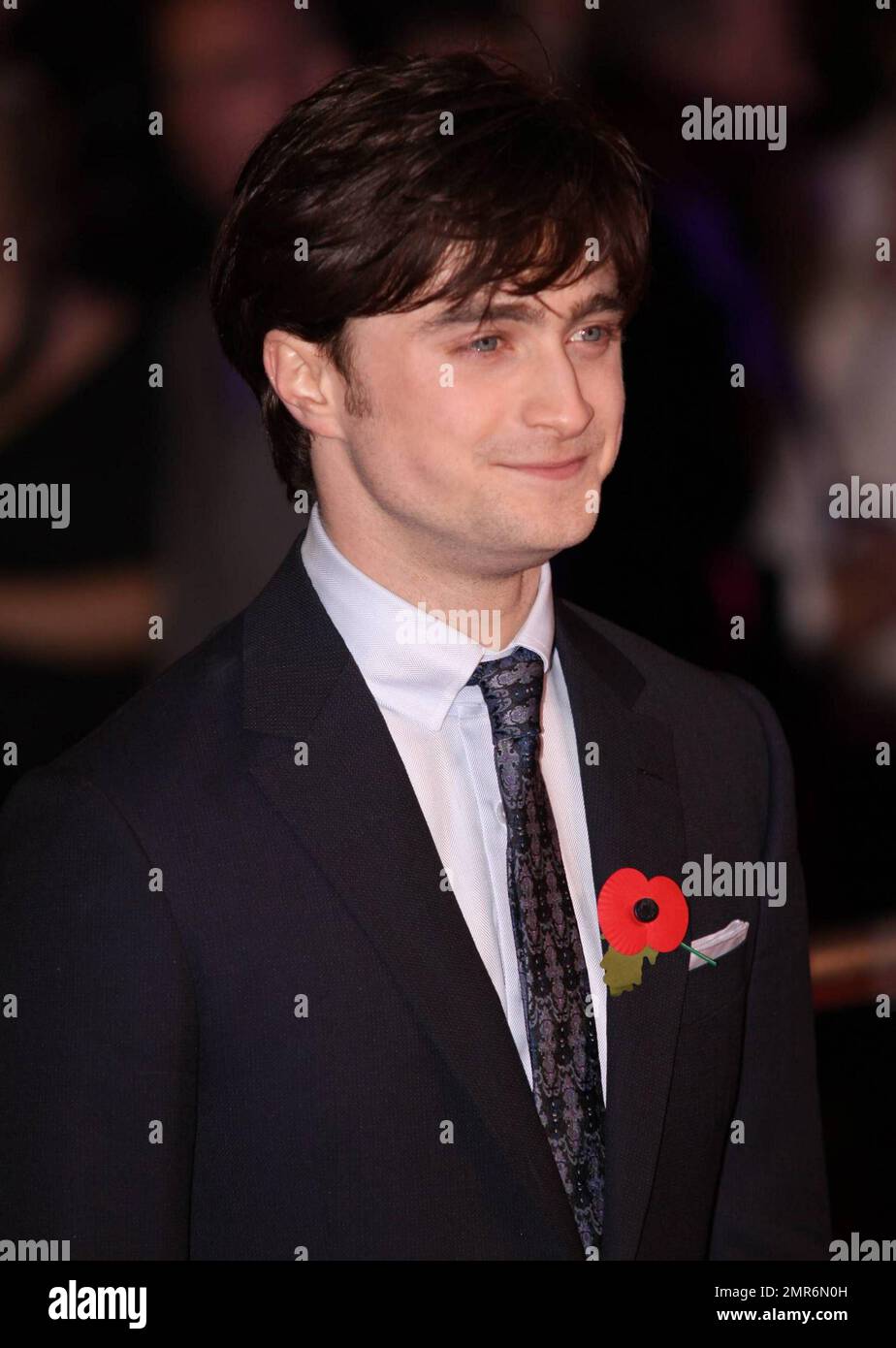 Daniel Radcliffe poses on the red carpet at the world premiere of ...