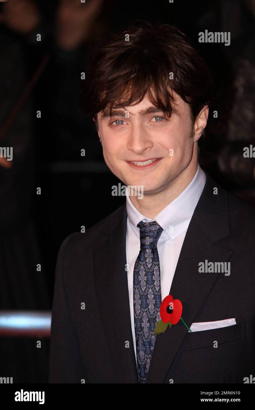 Daniel Radcliffe poses on the red carpet at the world premiere of ...