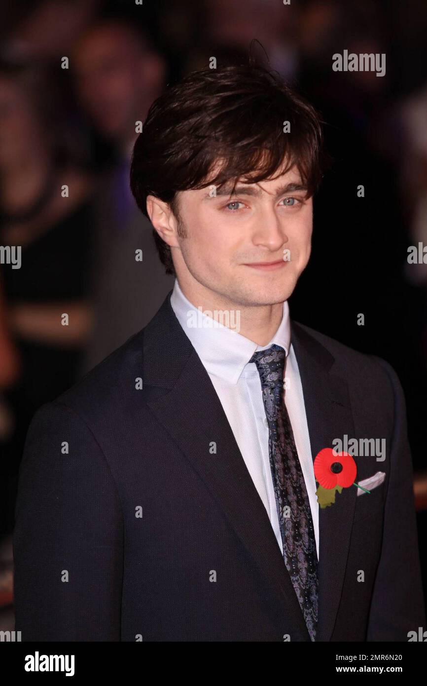 Daniel Radcliffe poses on the red carpet at the world premiere of ...
