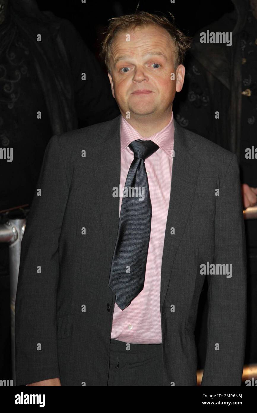 Toby Jones poses on the red carpet at the world premiere of Warner Bros ...