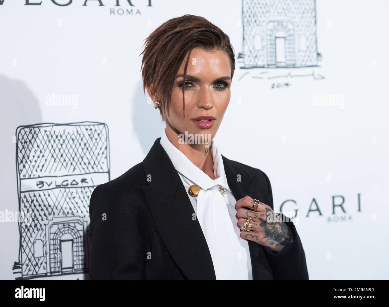 Ruby Rose attends the re-opening of the Bulgari Fifth Avenue flagship ...