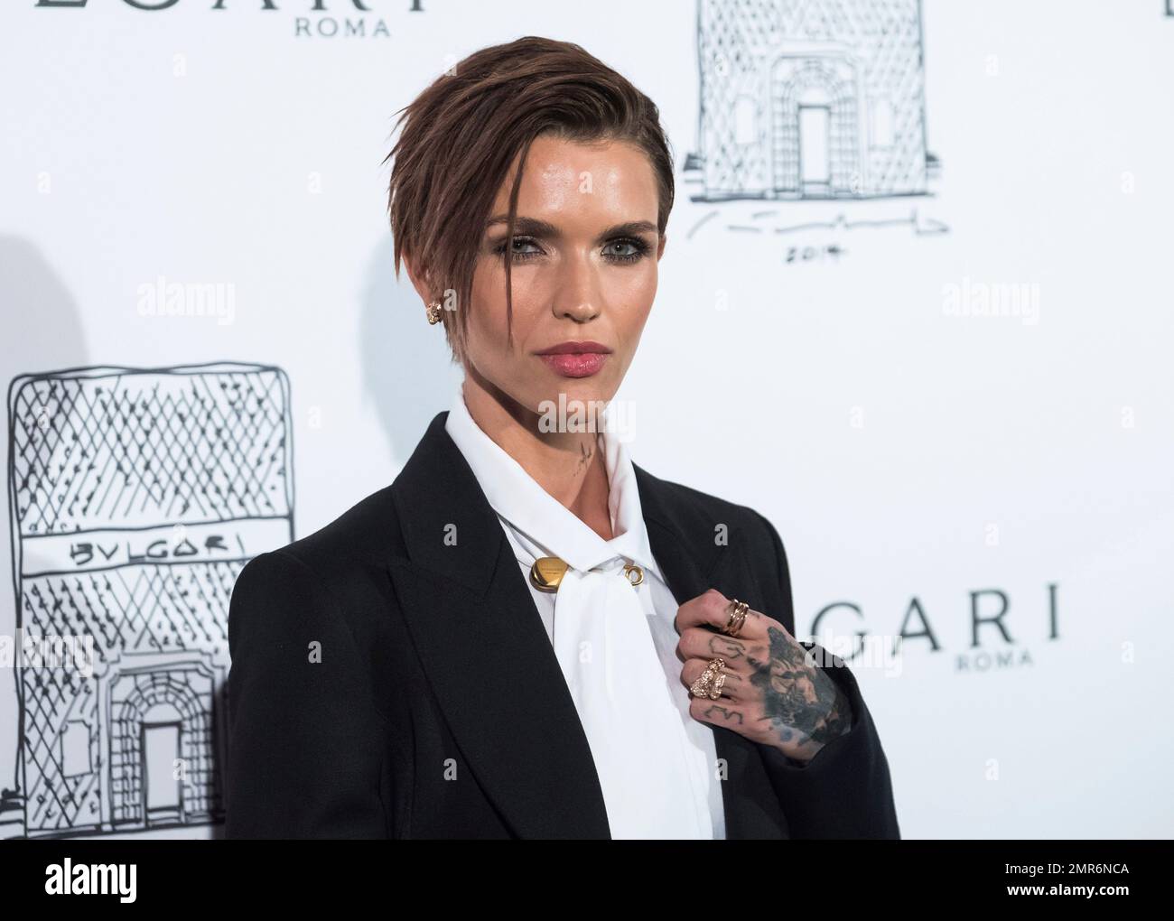 Ruby Rose attends the re-opening of the Bulgari Fifth Avenue flagship ...