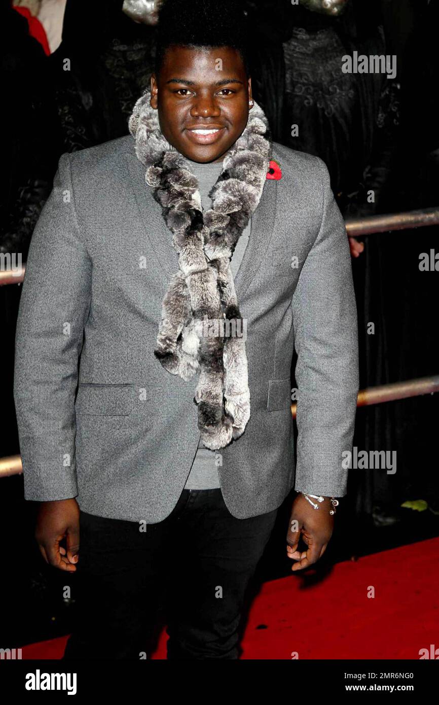 Paije Richardson poses on the red carpet at the world premiere of ...