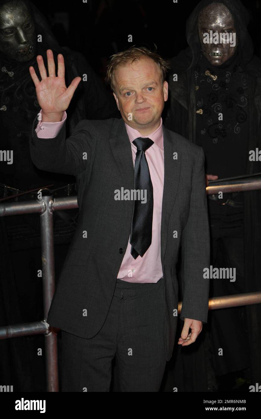 Toby Jones poses on the red carpet at the world premiere of Warner Bros ...