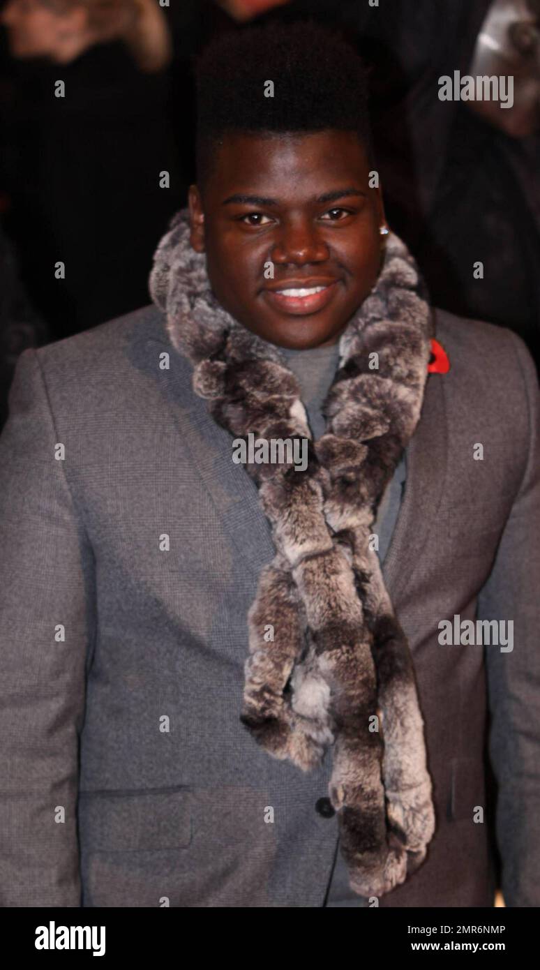 Paije Richardson poses on the red carpet at the world premiere of ...