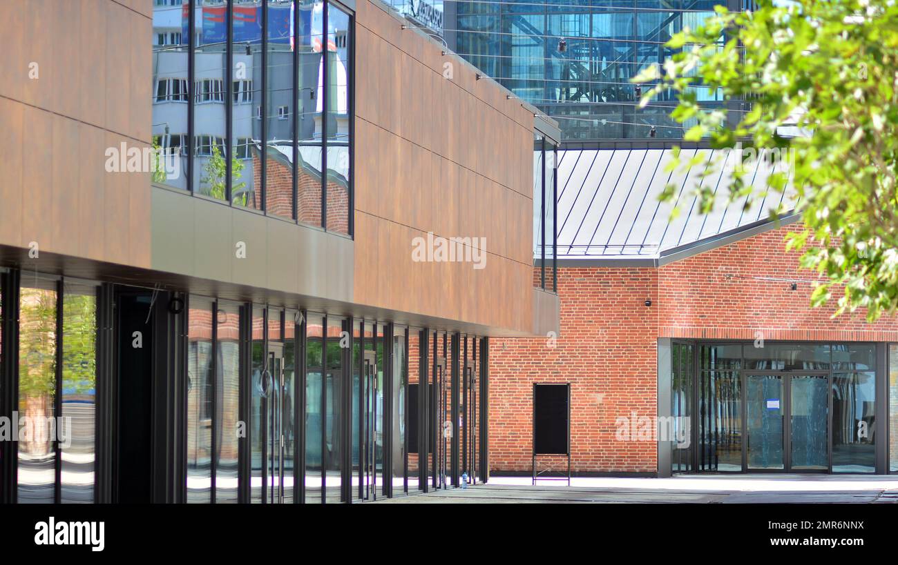 Panoramic windows of new commercial premises. Commercial property in ...