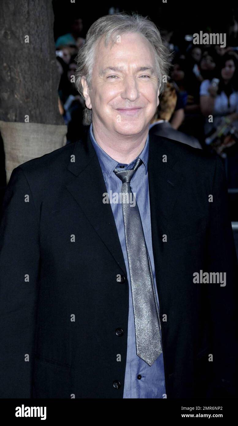 Alan Rickman attends the premiere of "Harry Potter and the Half Blood ...