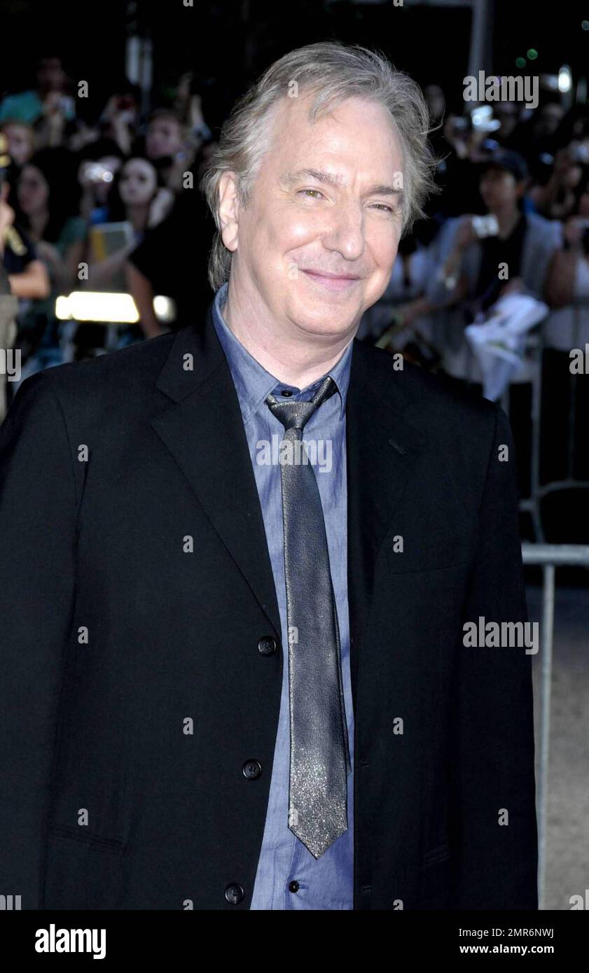 Alan Rickman attends the premiere of "Harry Potter and the Half Blood ...