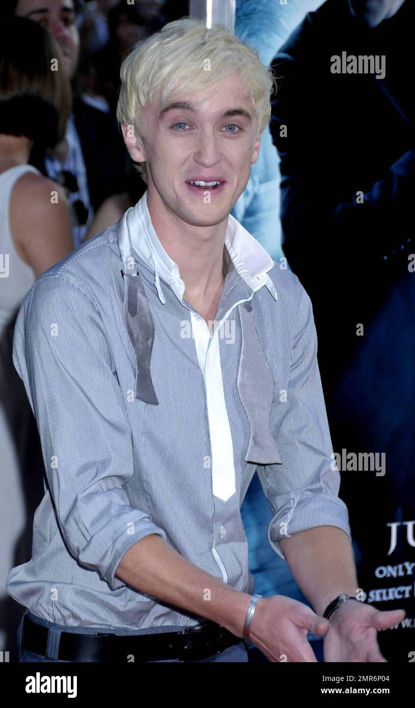 Tom Felton attends the premiere of "Harry Potter and the Half Blood ...