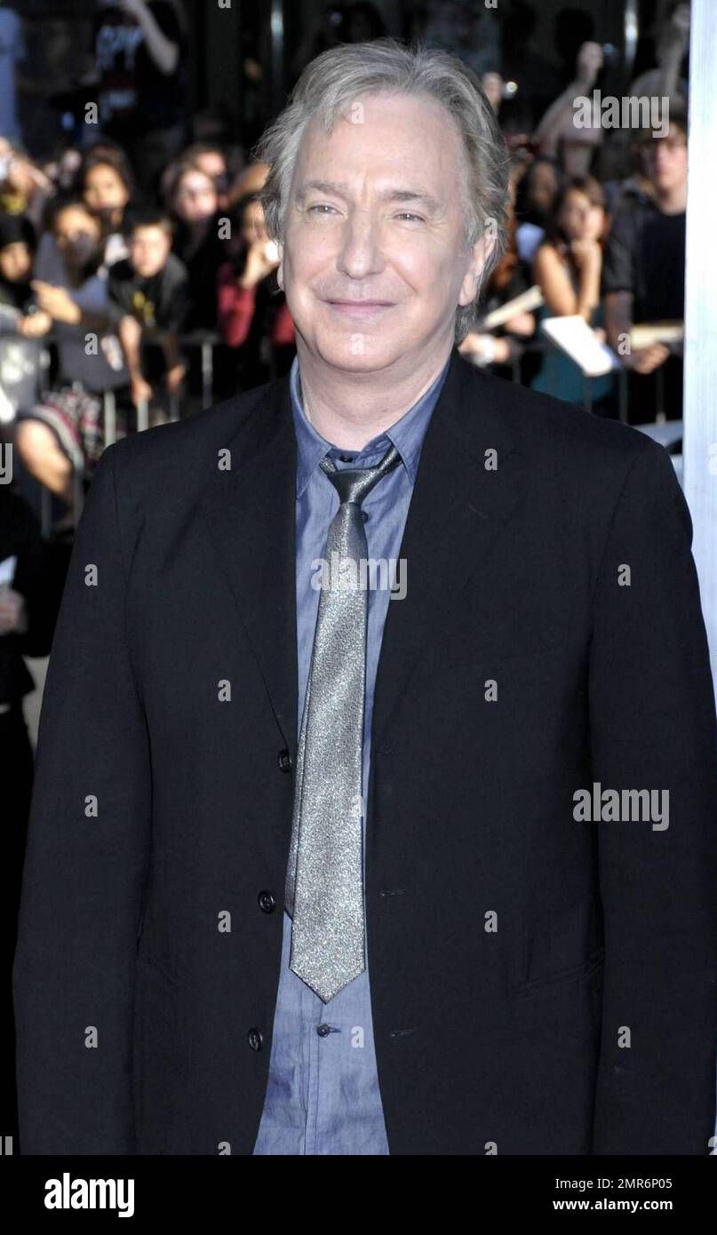 Alan Rickman attends the premiere of "Harry Potter and the Half Blood ...