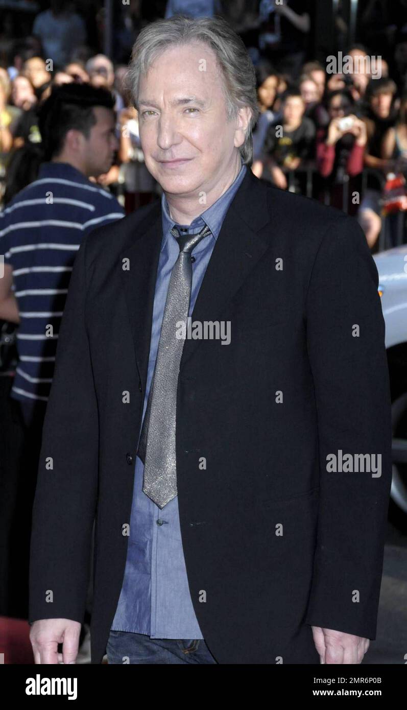 Alan Rickman attends the premiere of "Harry Potter and the Half Blood ...