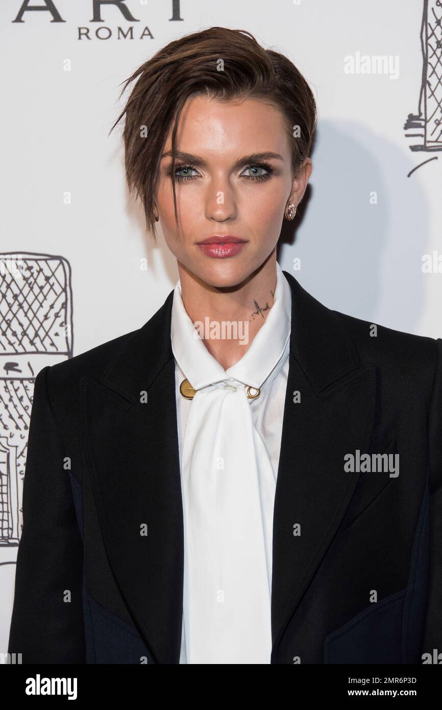 Ruby Rose attends the re-opening of the Bulgari Fifth Avenue flagship ...