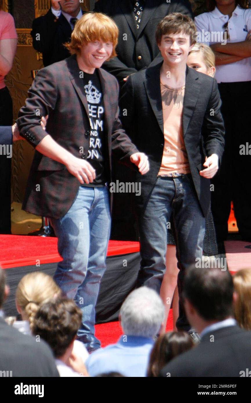 Harry Potter's Daniel Radcliffe, Emma Watson and Rupert Grint get their ...