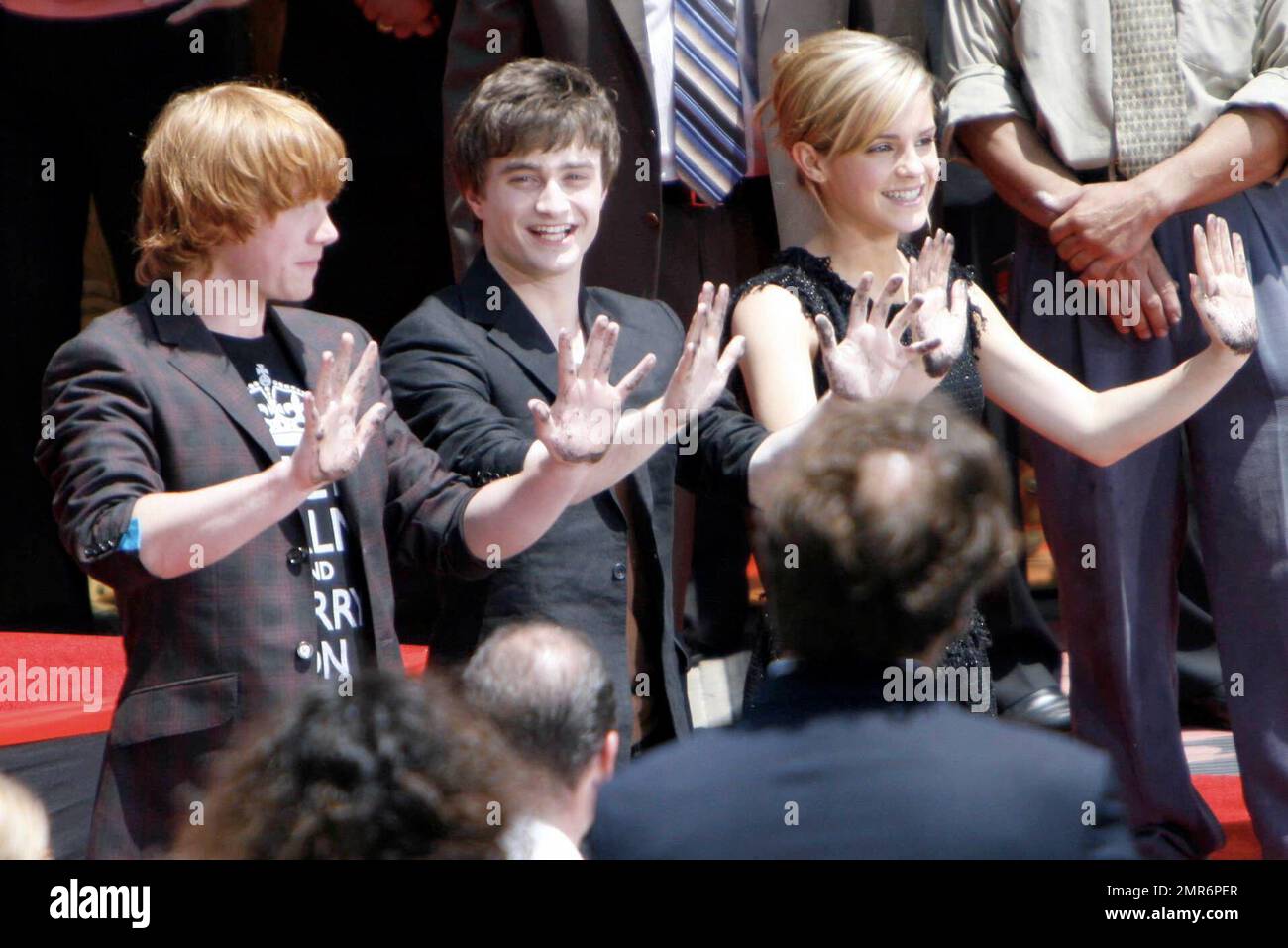 Harry Potter's Daniel Radcliffe, Emma Watson and Rupert Grint get their ...