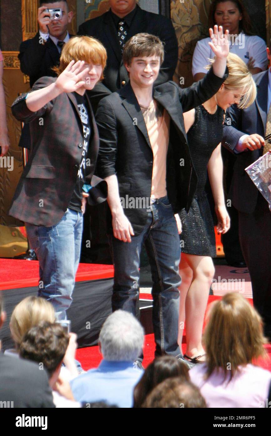 Harry Potter's Daniel Radcliffe, Emma Watson and Rupert Grint get their ...