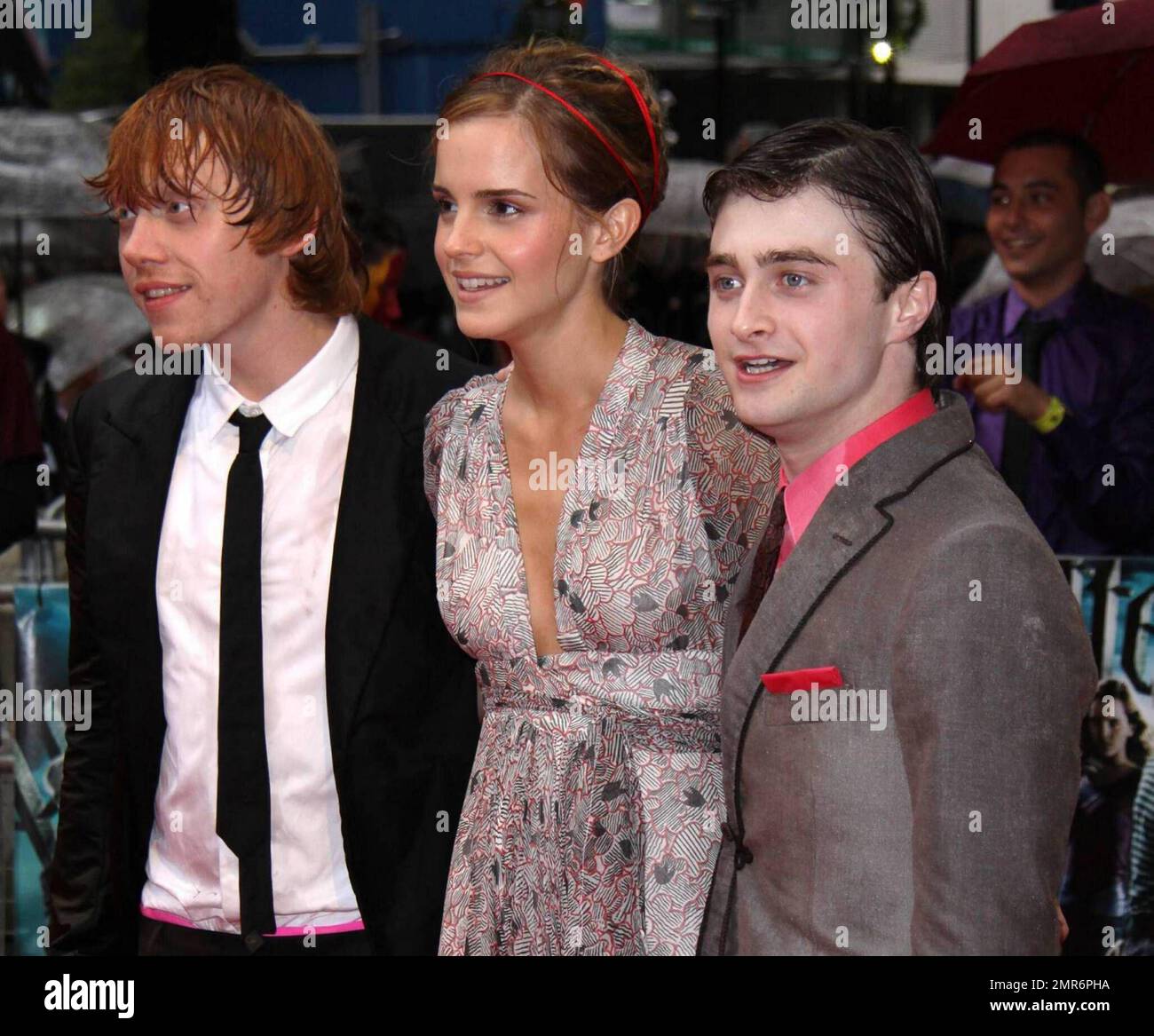 Rupert Grint, Emma Watson and Daniel Radcliffe at the London Premiere ...
