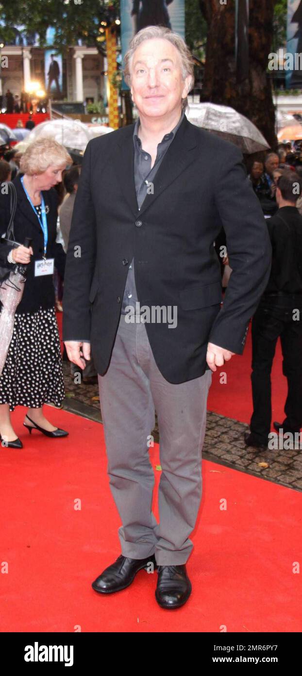 Alan Rickman at the London Premiere of Harry Potter and the Half-Blood ...