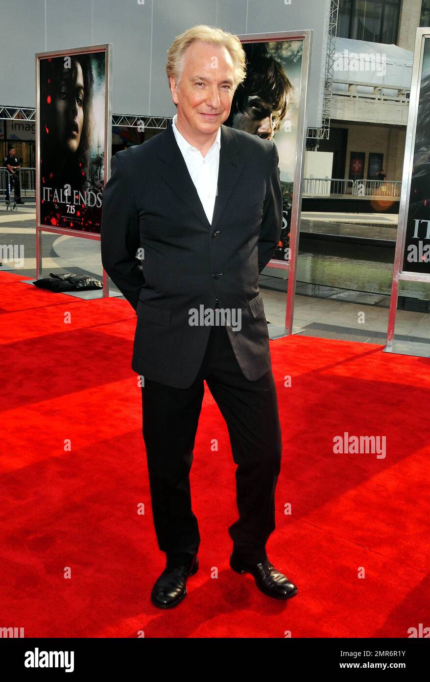 Alan Rickman at the premiere of "Harry Potter and the Deathly Hallows ...