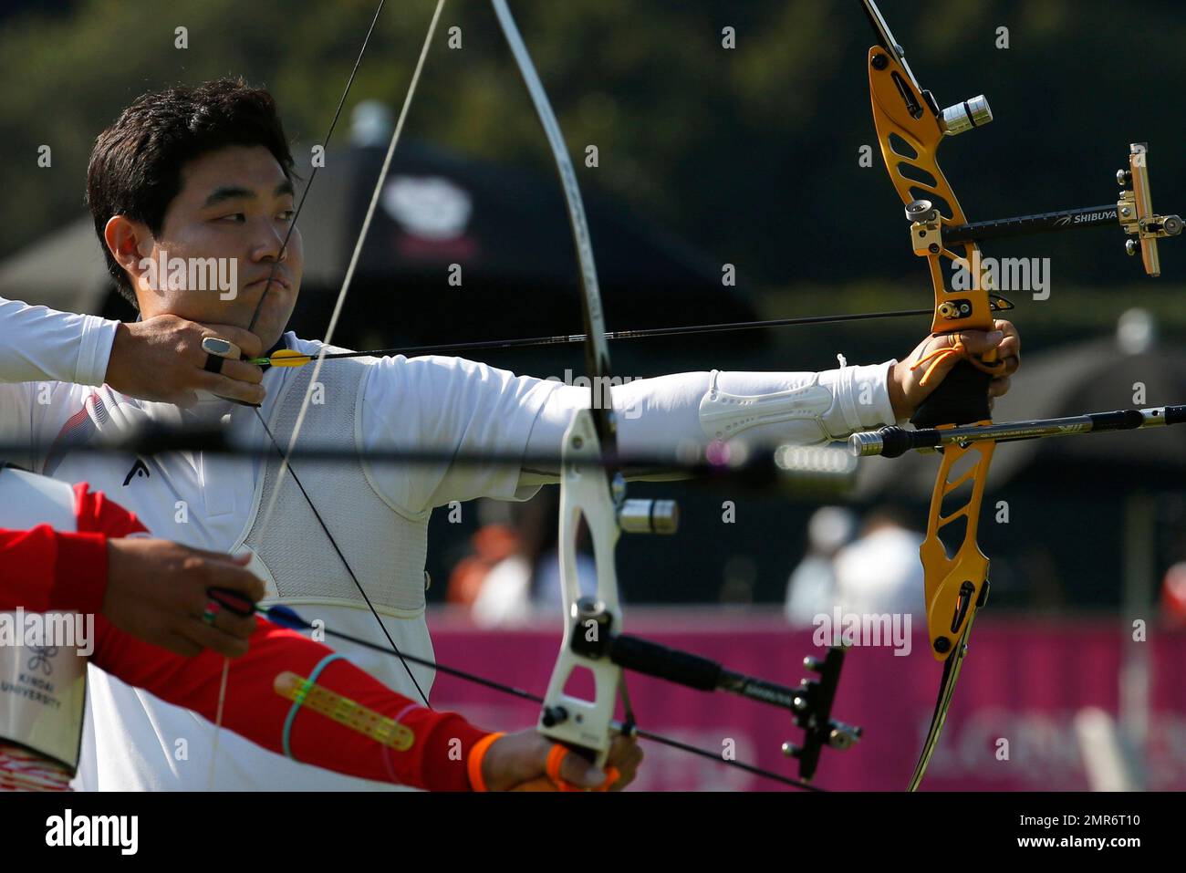 South Korean archer Im Dong-Hyun competes in the World Archery ...