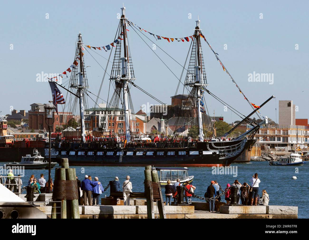 The USS Constitution glides through Boston Harbor, Friday, Oct. 20 ...