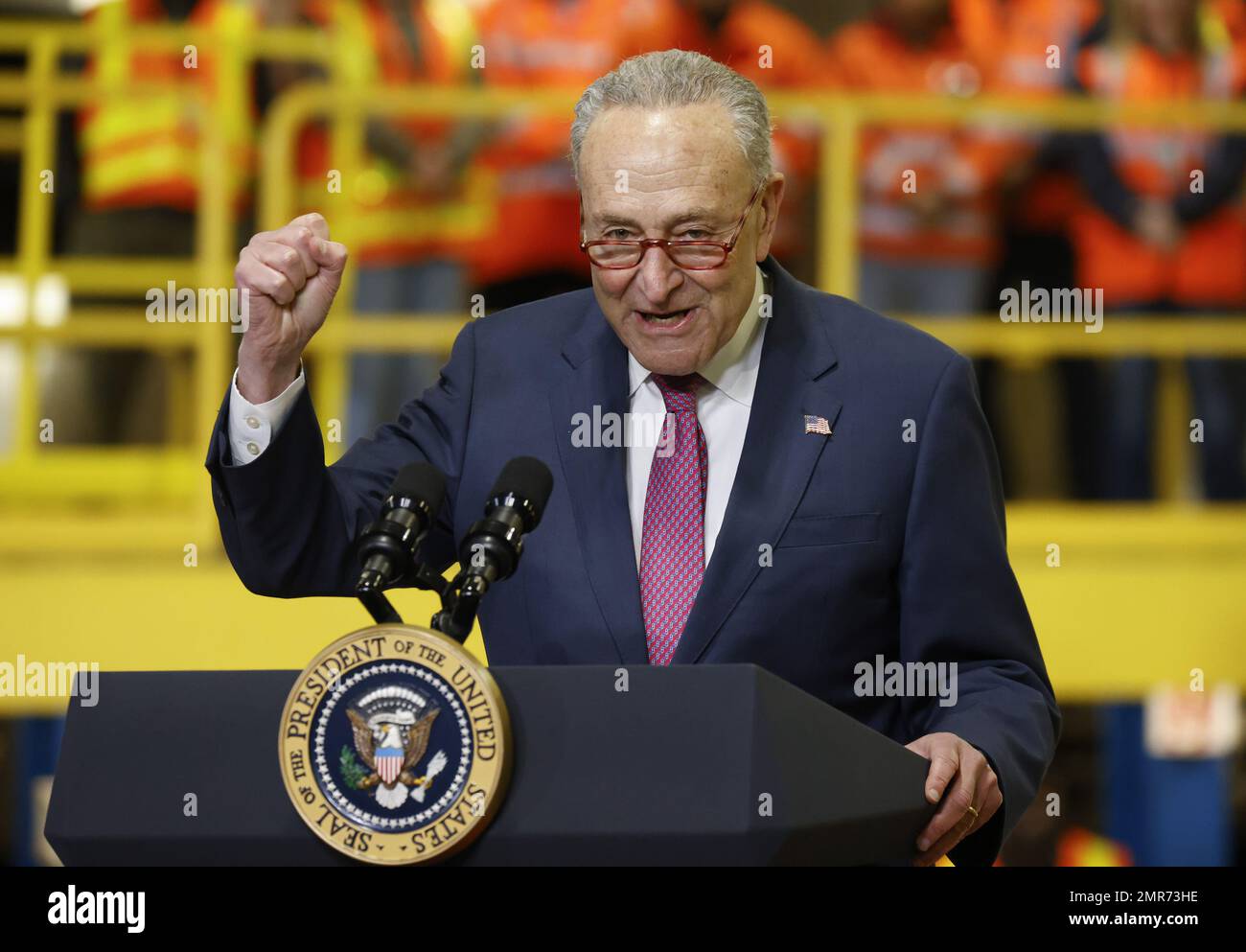 New York, United States. 30th Jan, 2023. New York Sen. Chuck Schumer ...