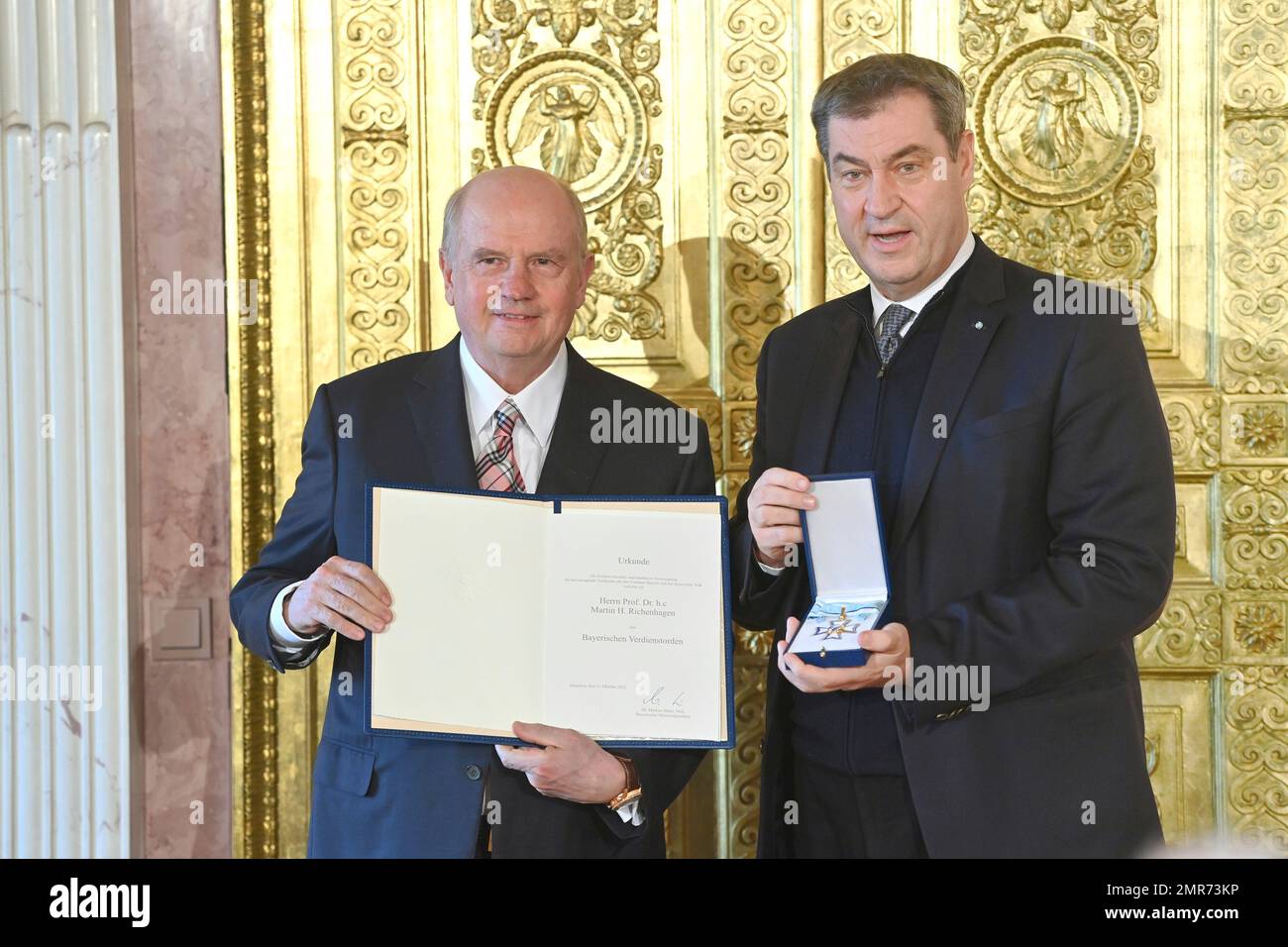 Prof. Dr. hc Martin H. Richenhagen with Markus SOEDER (Prime Minister ...