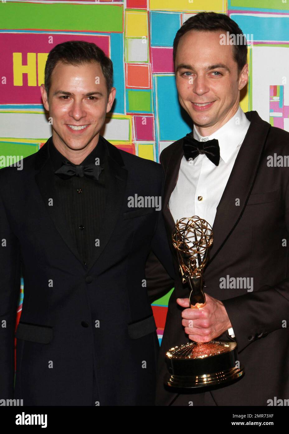 Todd Spiewak and Jim Parsons at the HBO Emmy Awards After Party at the ...