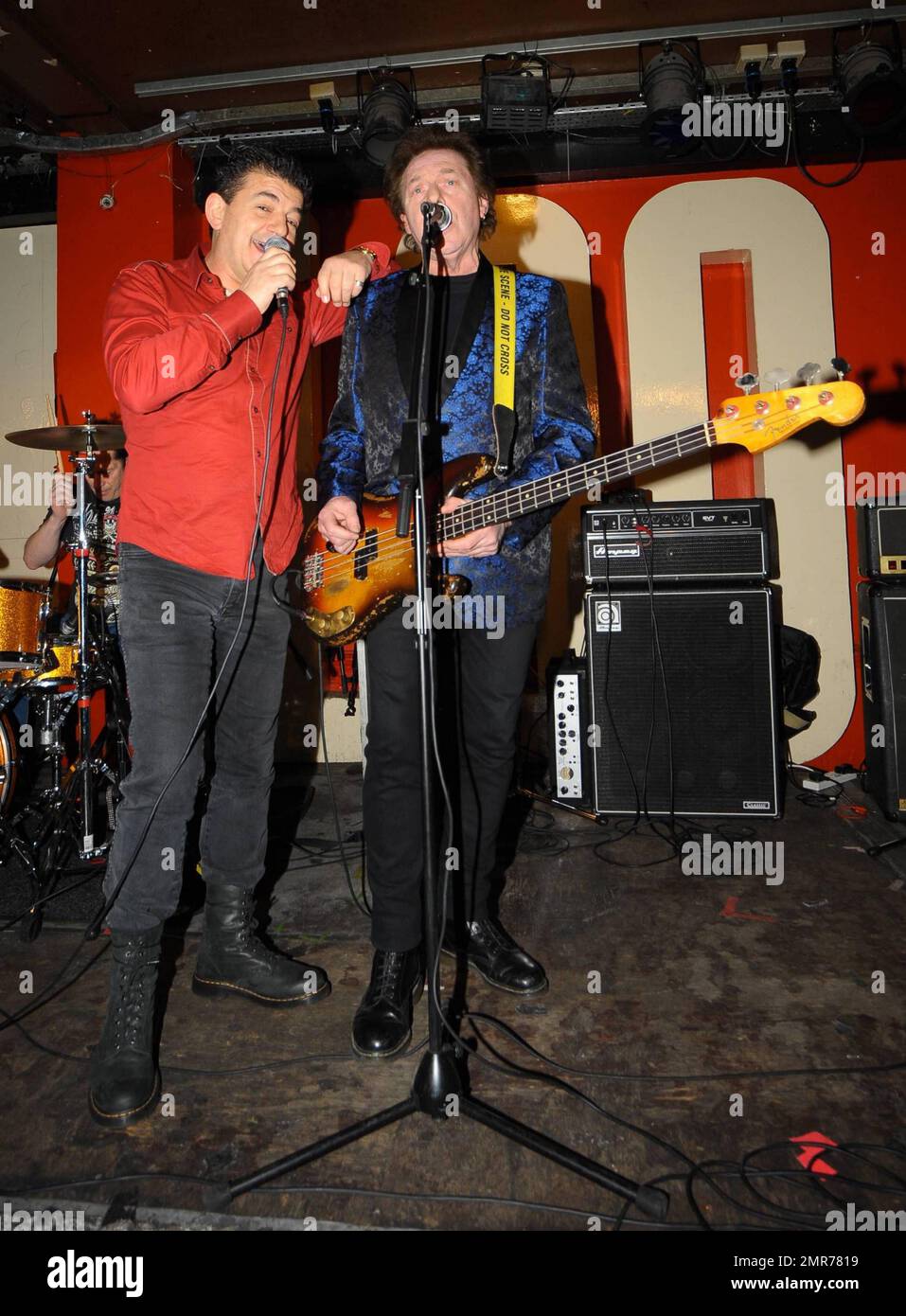 The Heavy Metal Kids and Garry Bushell's The Gonads hold a sound check ...