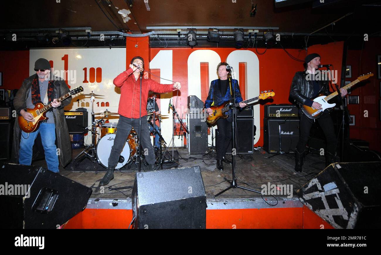 The Heavy Metal Kids and Garry Bushell's The Gonads hold a sound check ...