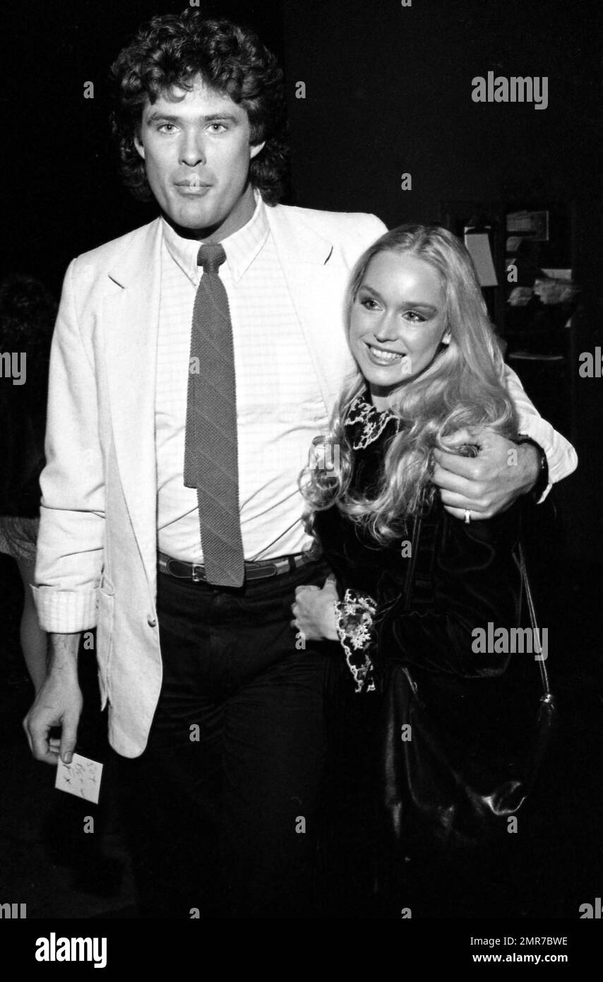David Hasselhoff and Catherine Hickland at the Beverly Hills Hotel on April 15, 1982 Credit ...