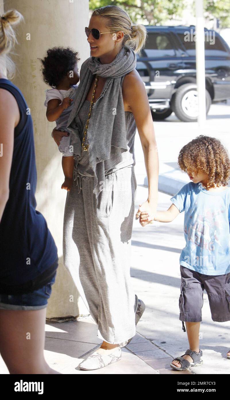 Heidi Klum, husband Seal and their children Leni, Henry, Johan and Lou ...