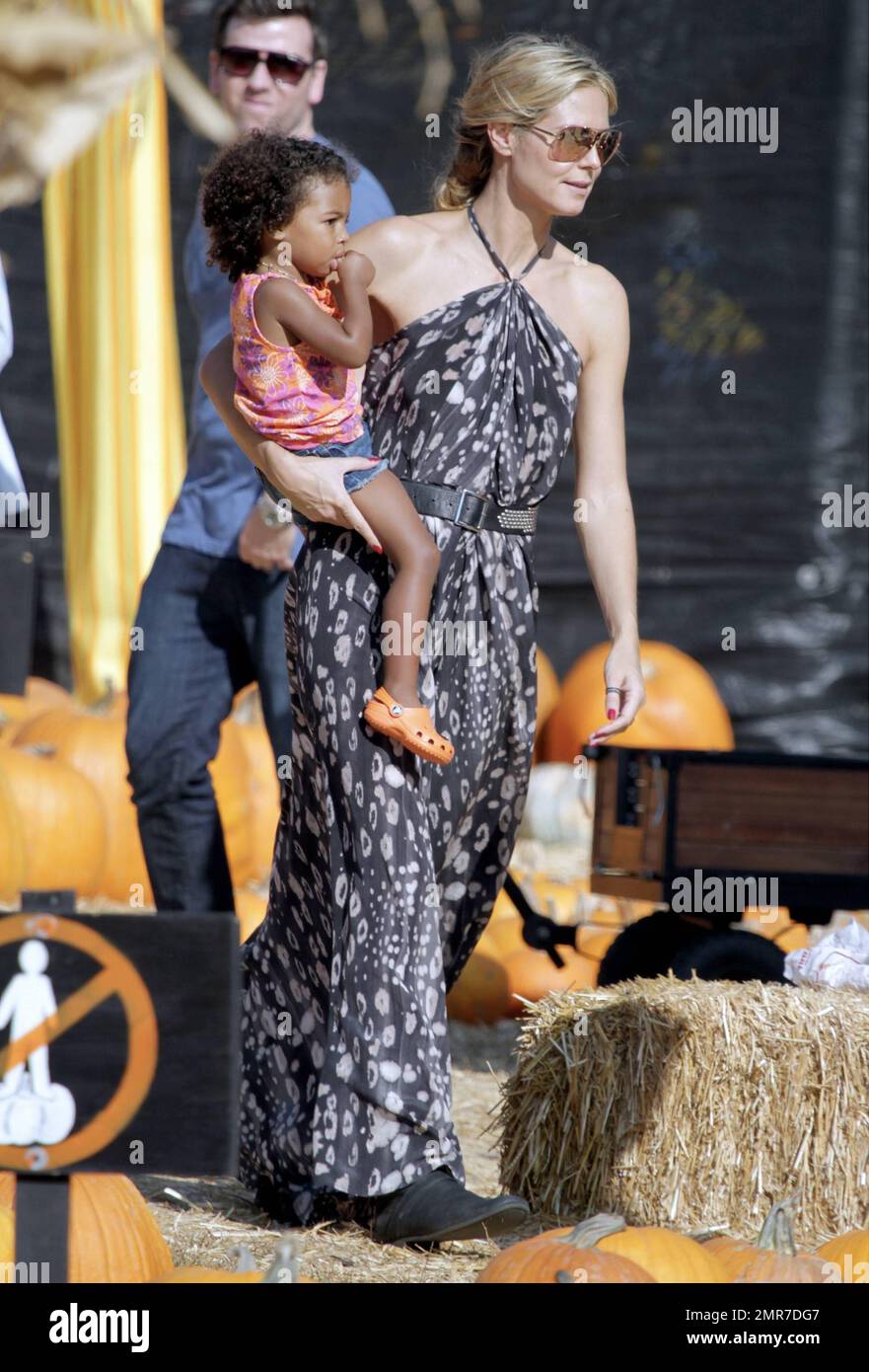 TV Personality Heidi Klum with her daughter Lou Samuel at Mr Bones ...