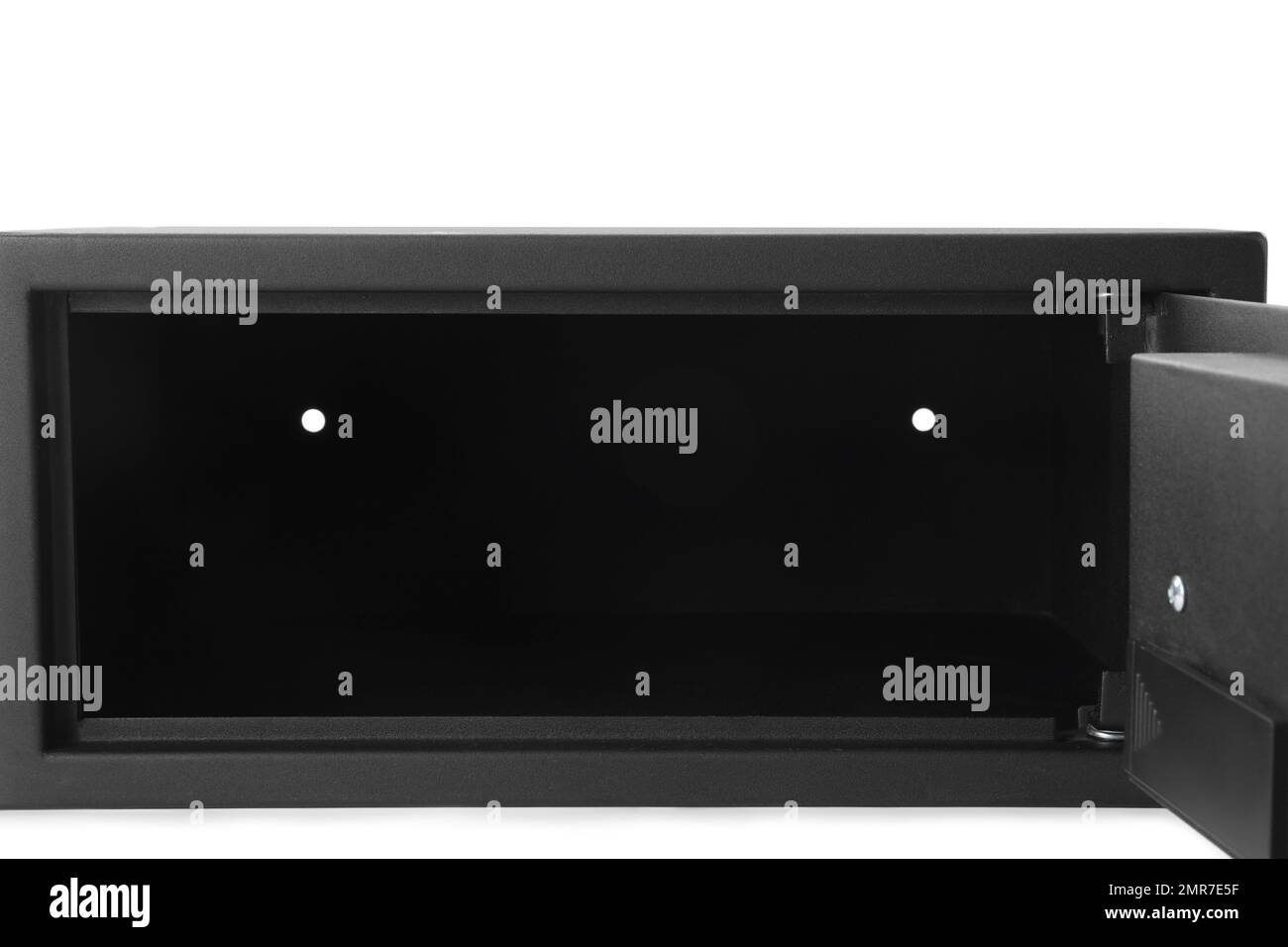 Empty black steel safe isolated on white Stock Photo - Alamy