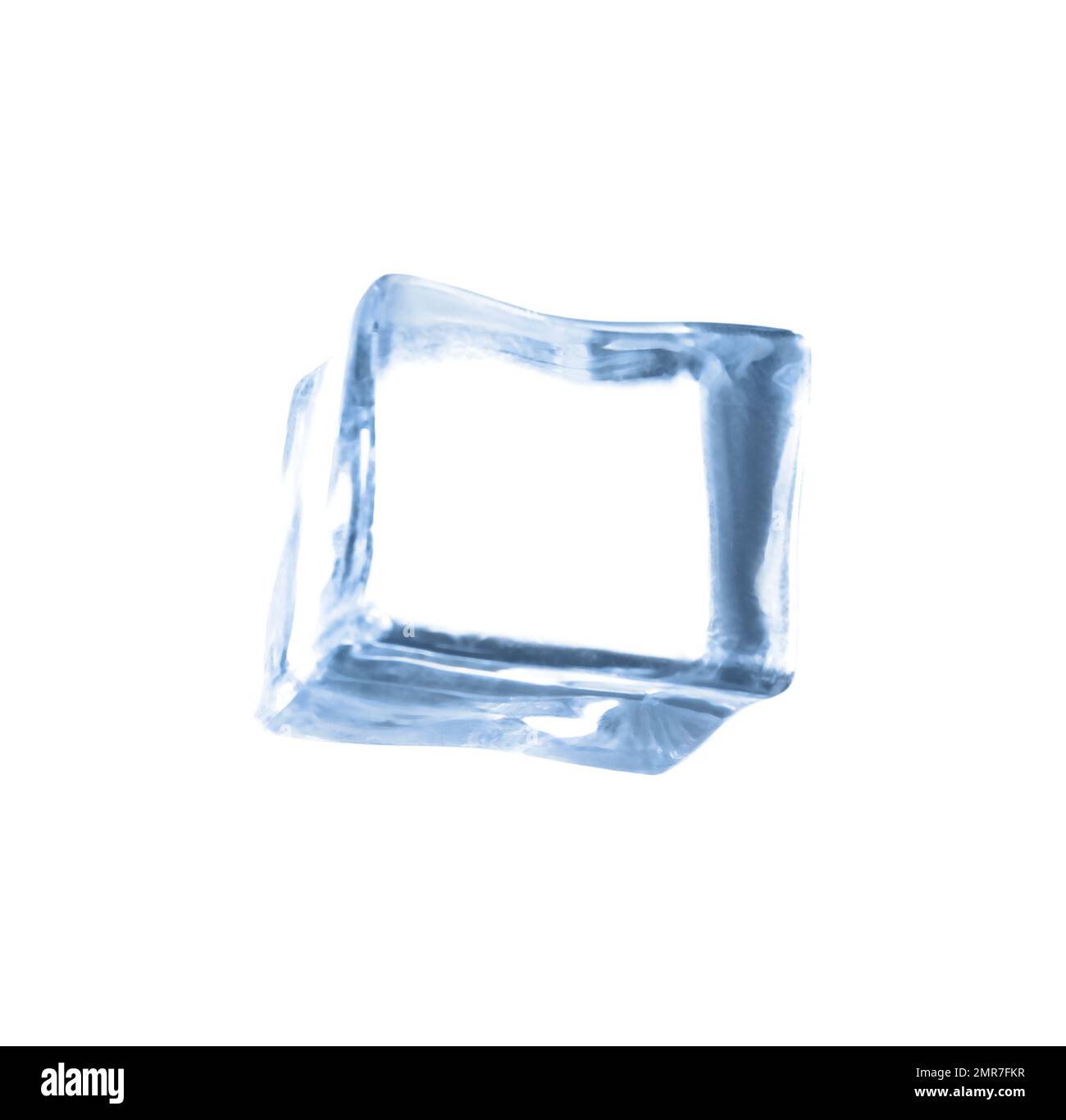 Crystal clear ice cube isolated on white Stock Photo - Alamy