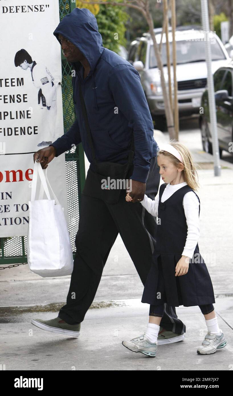 Top model Heidi Klum and musician husband Seal arrive to a karate class ...