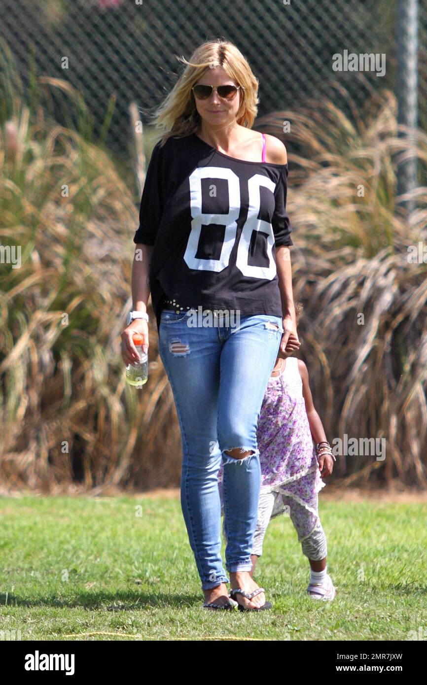 Heidi Klum along with her new boyfriend Martin Kristen and her children ...