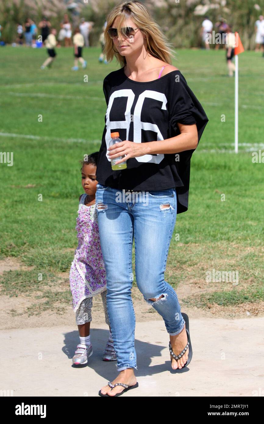 Heidi Klum along with her new boyfriend Martin Kristen and her children ...